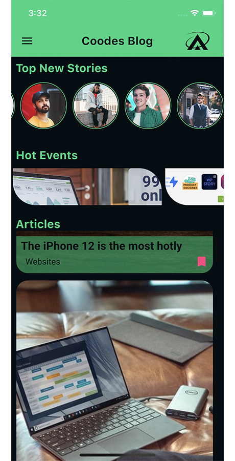 Zoom -Flutter Blog App With Dashboard ios and android by Coodes | CodeCanyon